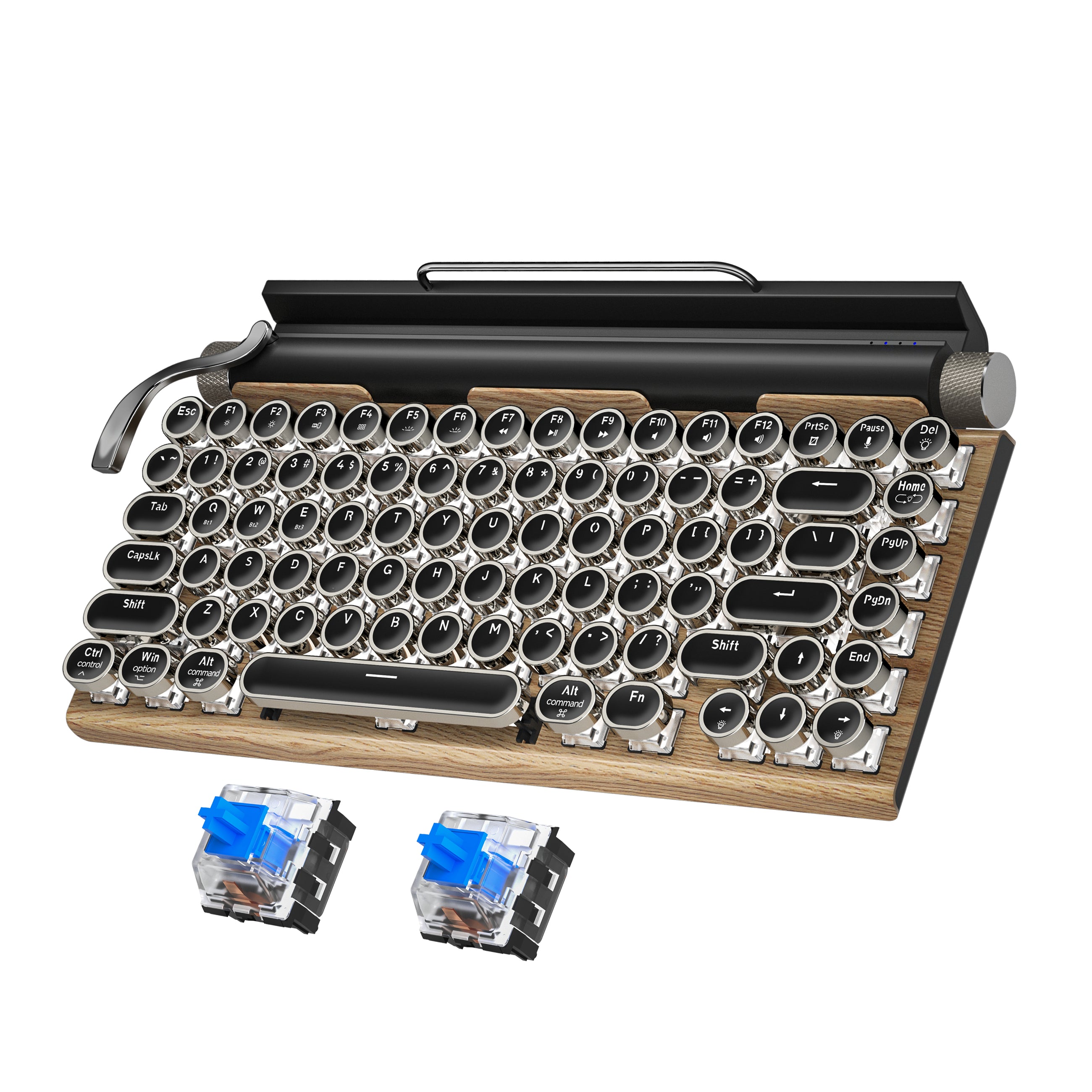 981 Retro Express Wireless, Mechanical Gaming Vintage Typewriter Keybo ...