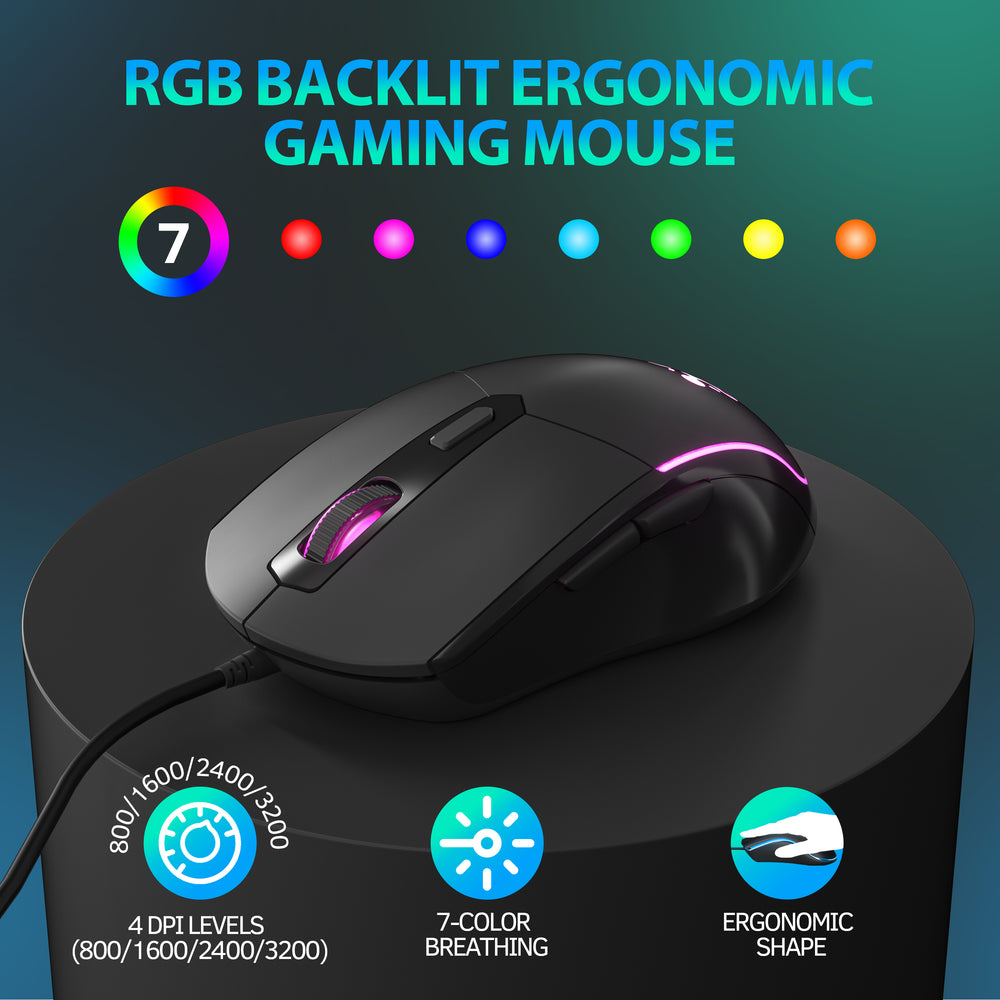 820 Typewriter Mechanical Gaming Keyboard with Mouse, Metal Panel – My ...